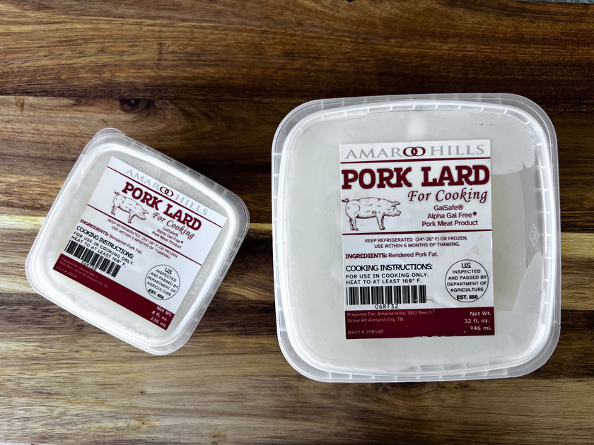 (GalSafe®) Pork Lard | Amaroo Hills Emu Farm