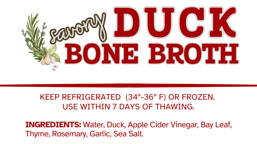 Duck Savory Bone Broth | Amaroo Hills Emu Farm